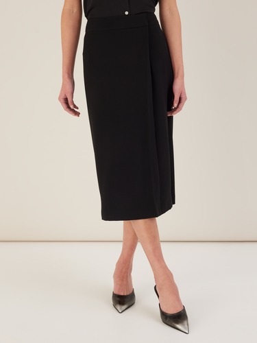 Elegant Wrap Midi Skirt