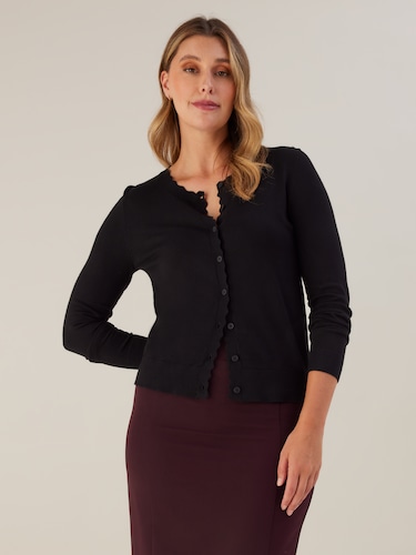 Mila Scallop Button Through Cardi