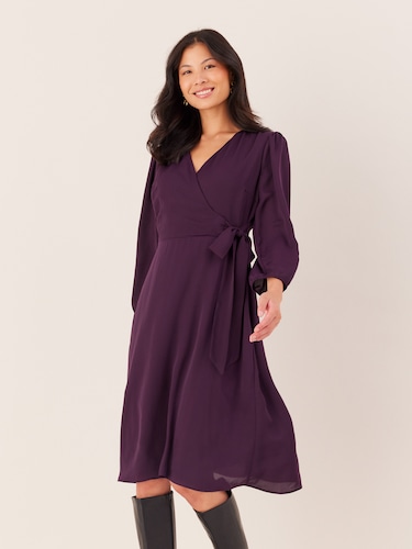 3/4 Sleeve Cross Front Dress