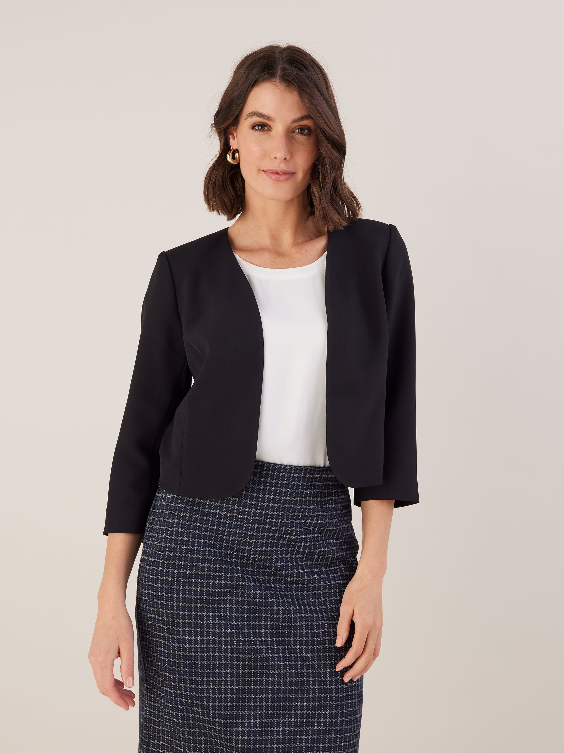 Curved Front Crop Jacket - JacquiE Online