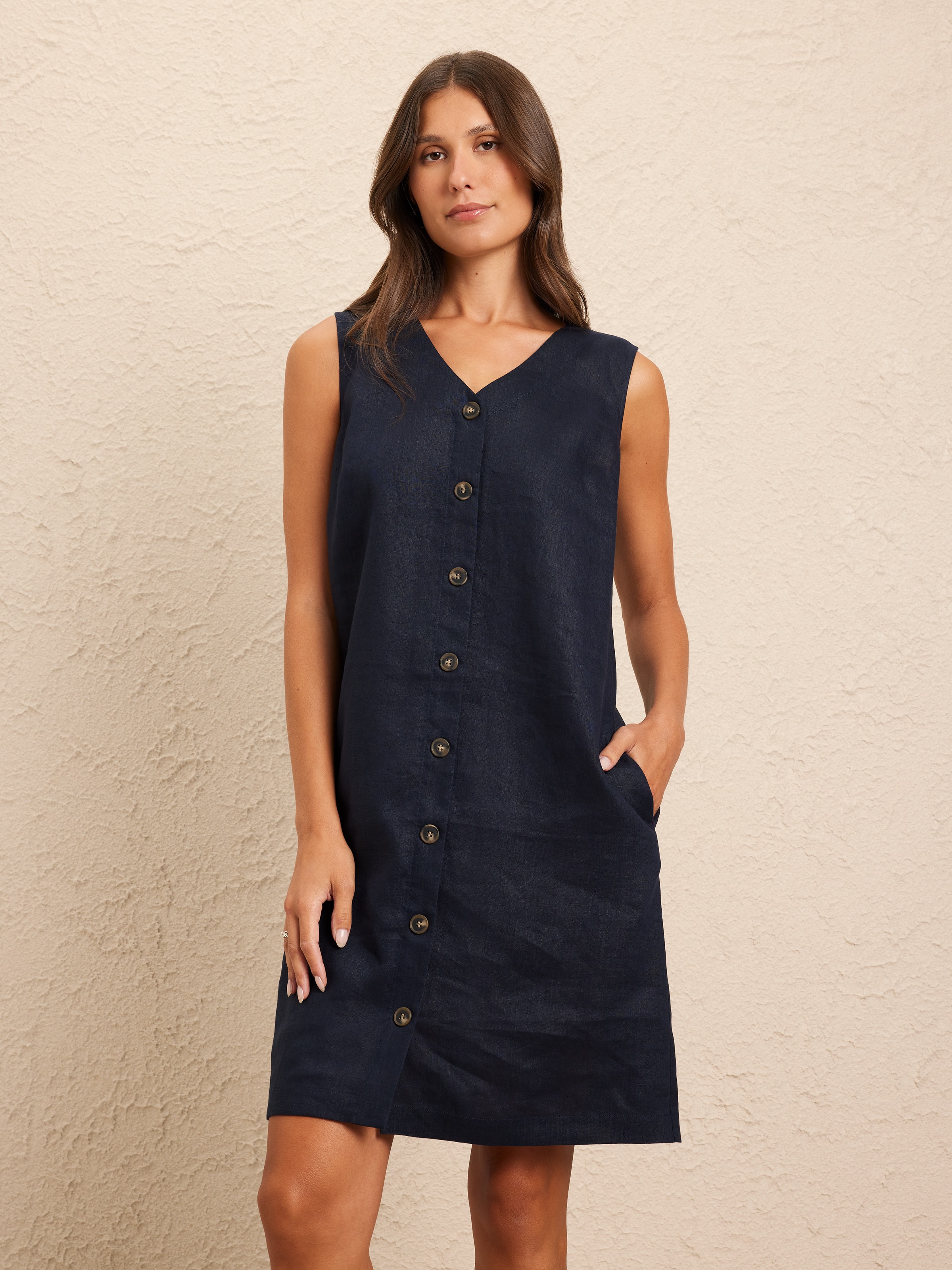 Annie Linen Shift Dress - JacquiE Online
