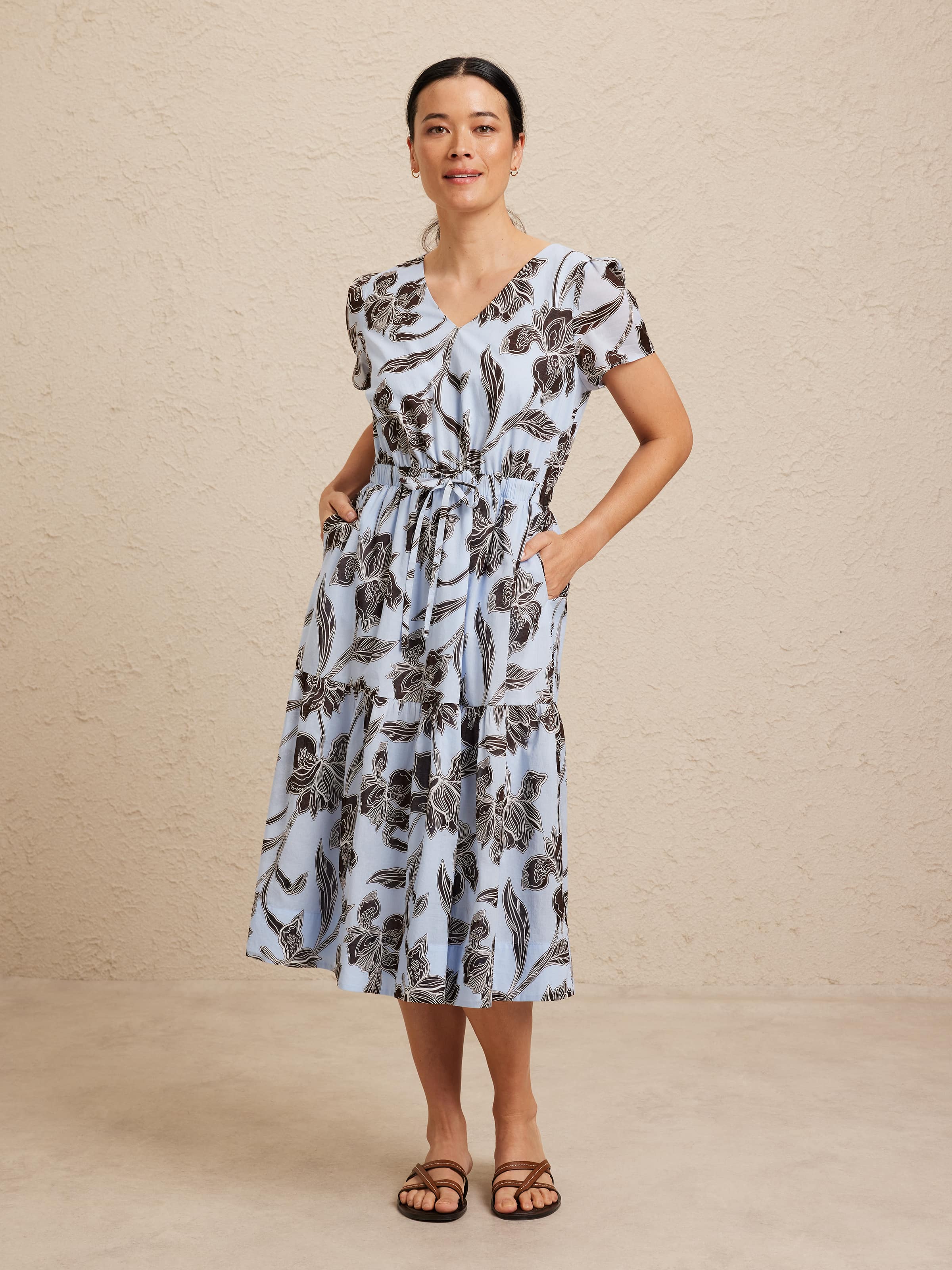 Brynna Voile Midi Dress - JacquiE Online