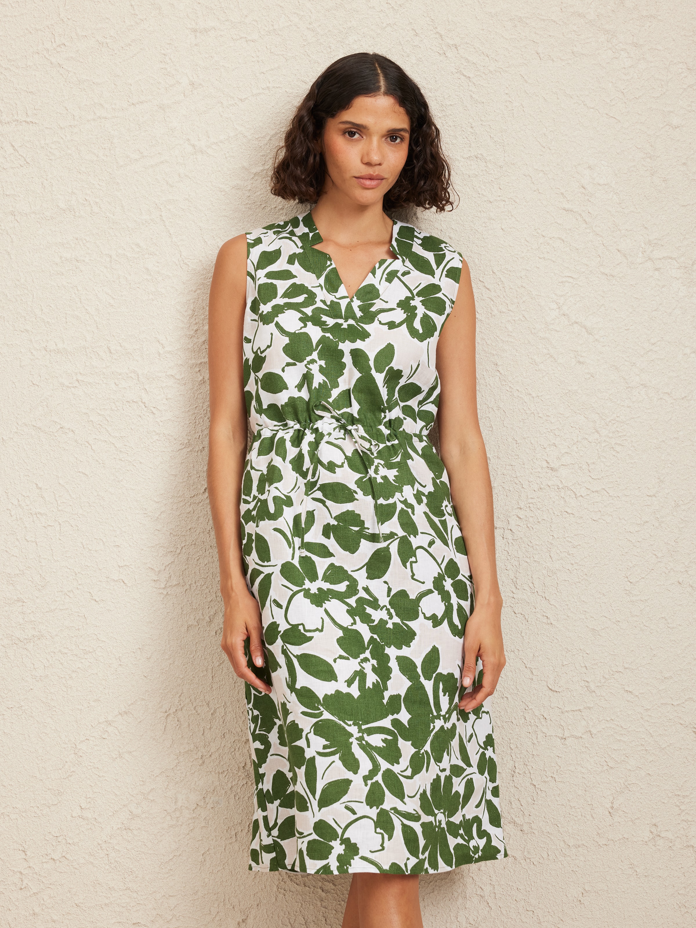 Elina Linen Midi Dress - JacquiE Online