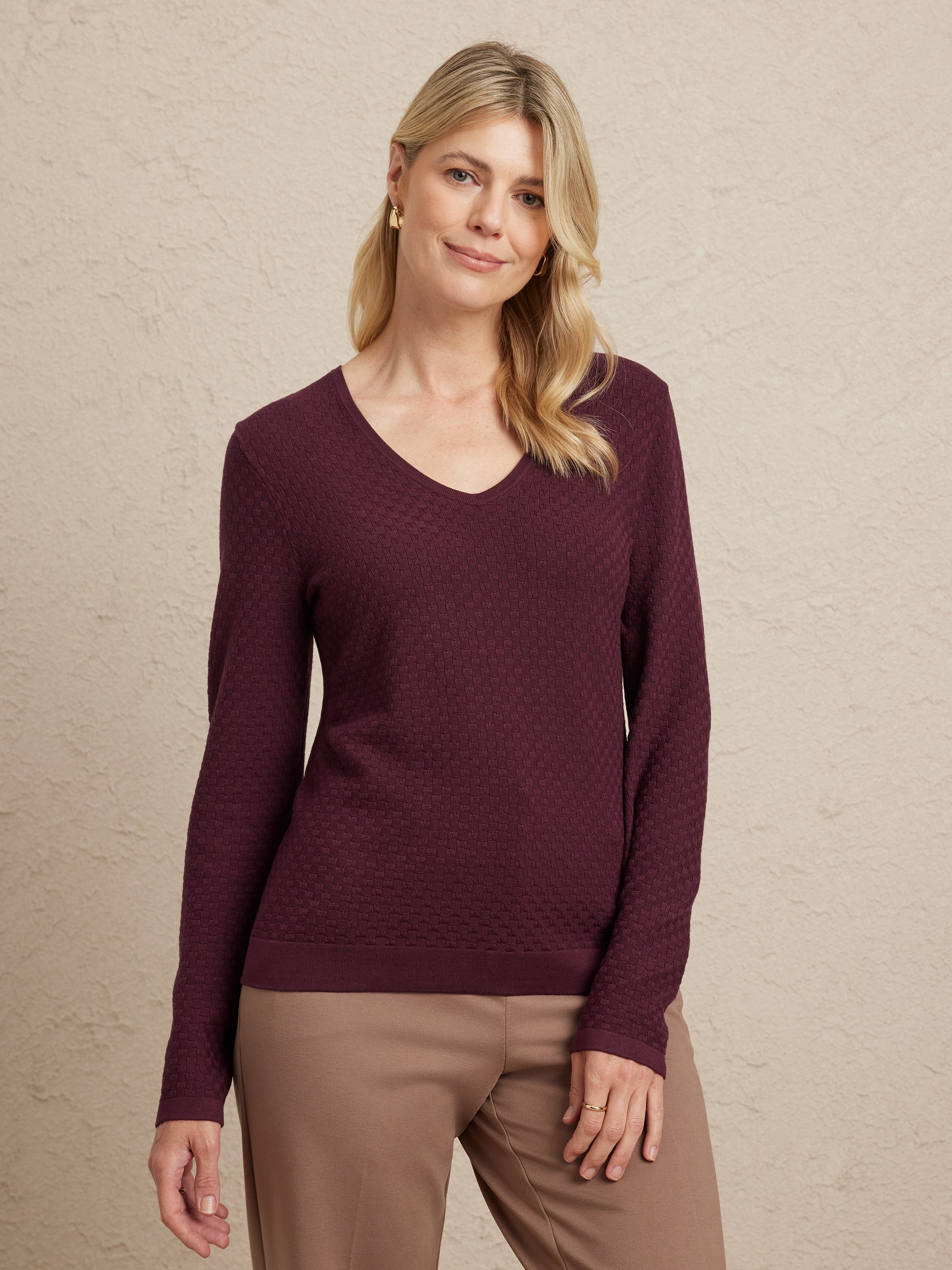 Maya Work Jumper Mulberry - JacquiE Online