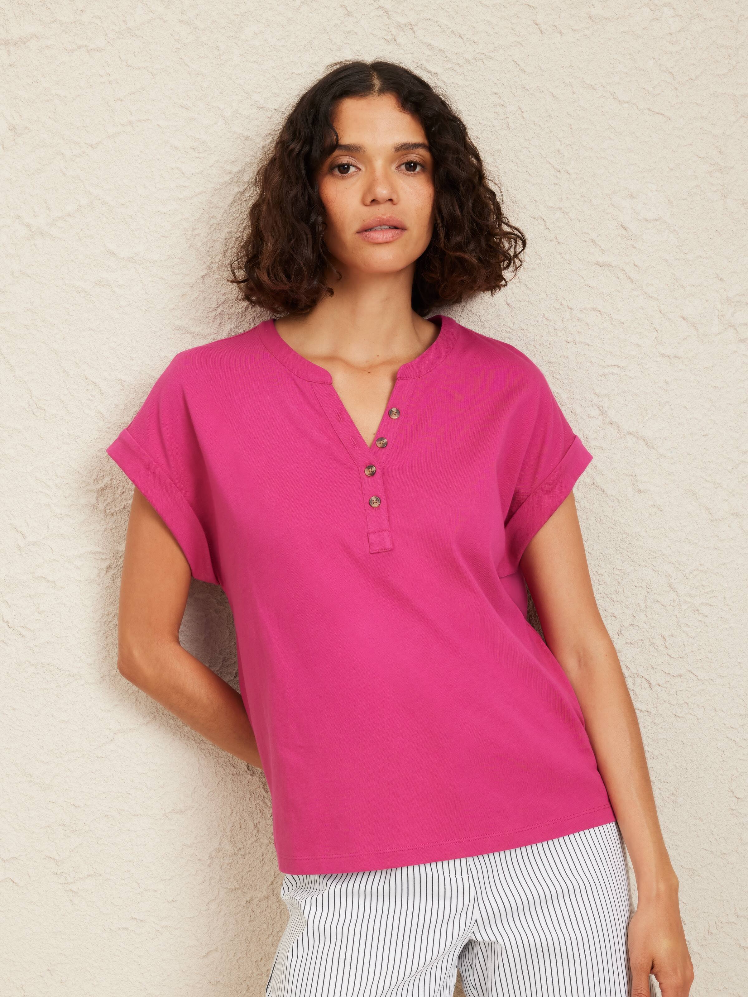 Henley Tee Sweet Pink - JacquiE Online