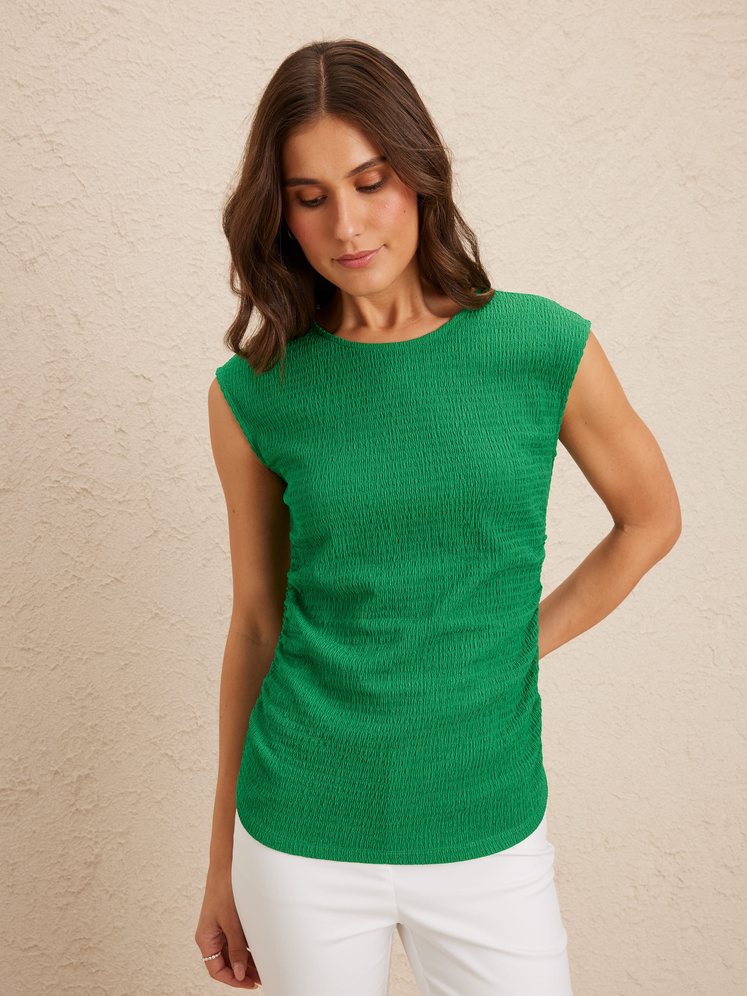Poppy Ripple Jersey Top - JacquiE Online