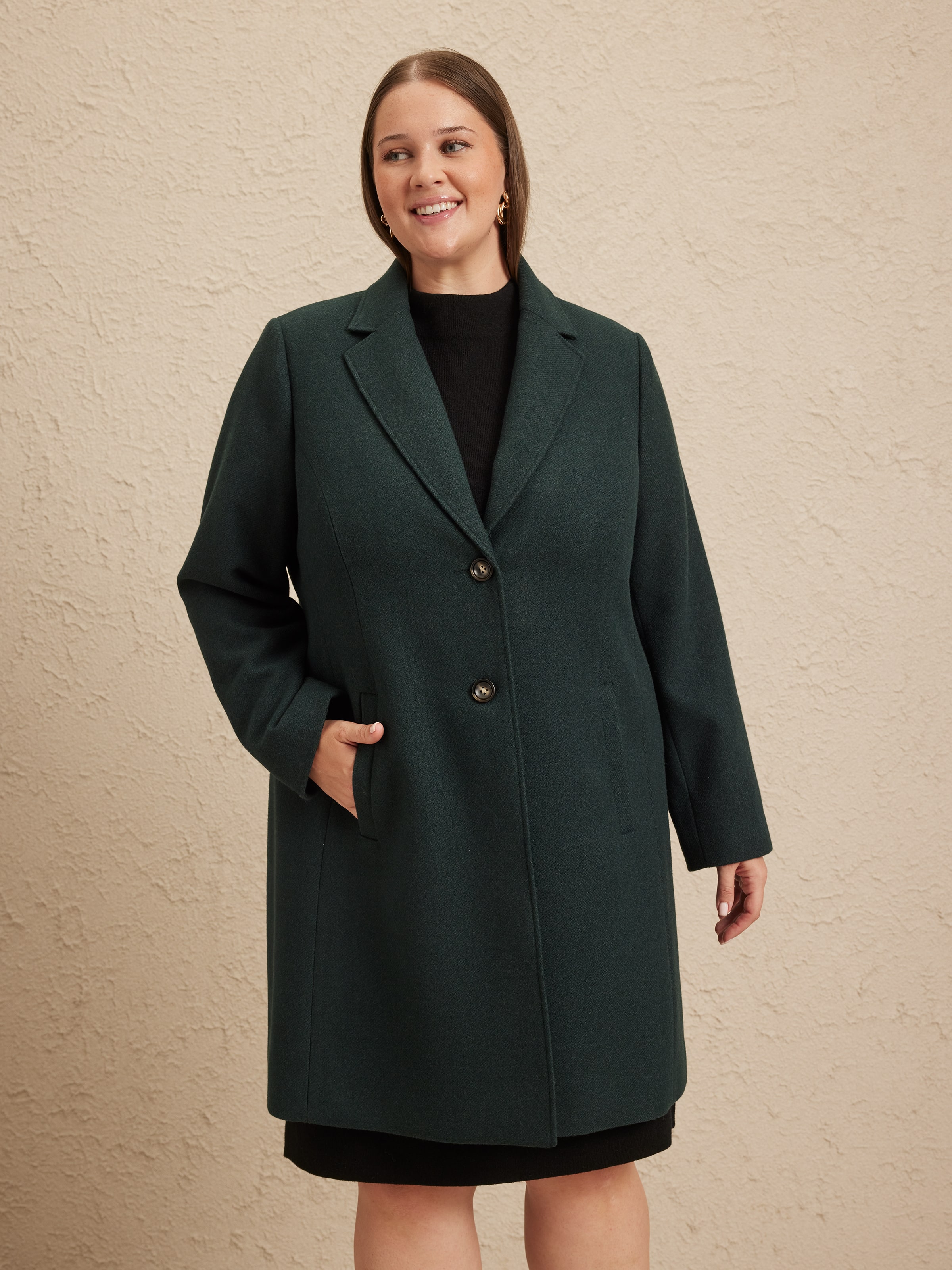 Curve Henley Coat - JacquiE Online
