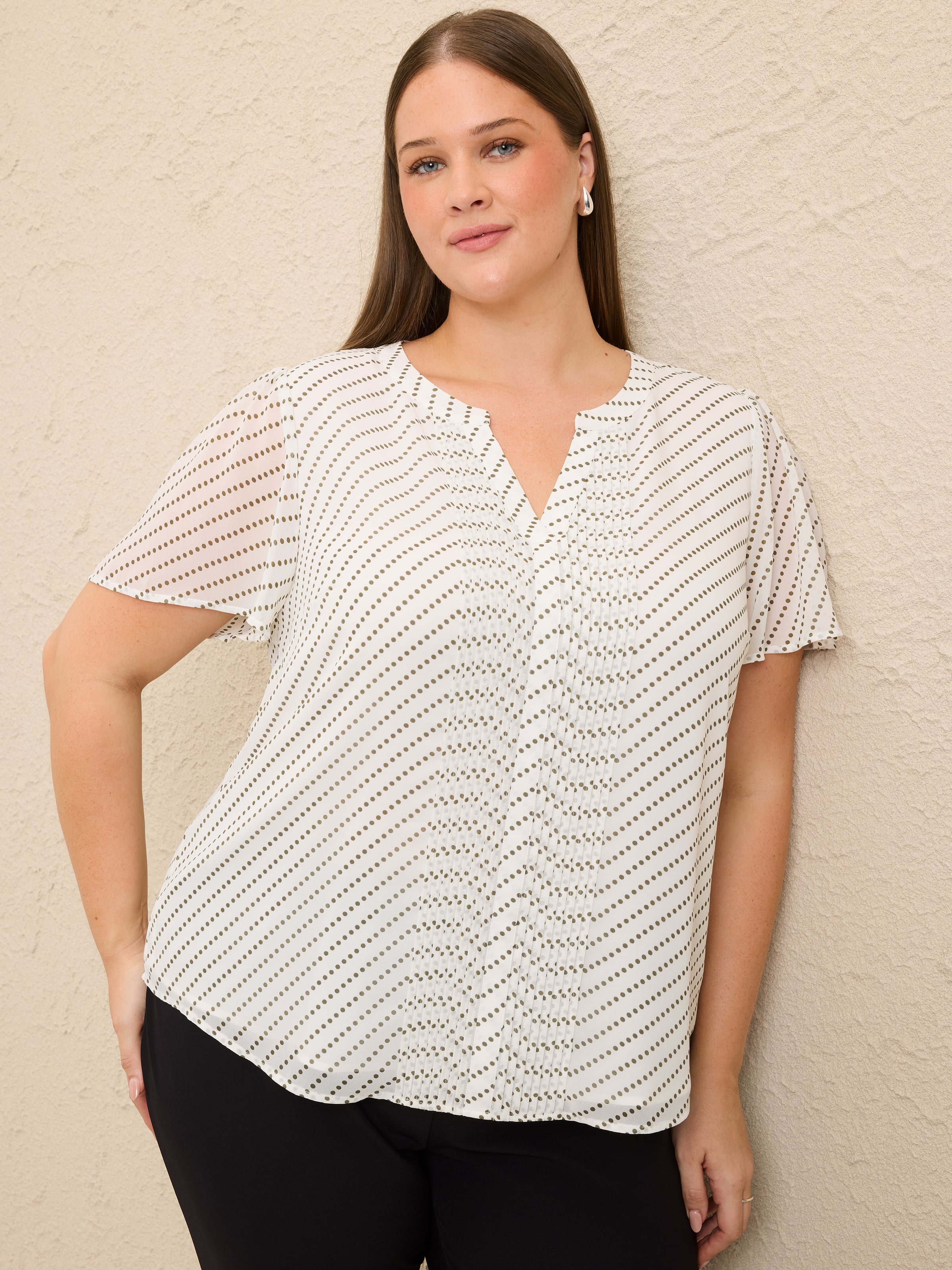 Curve Colby Pintuck Blouse - JacquiE Online