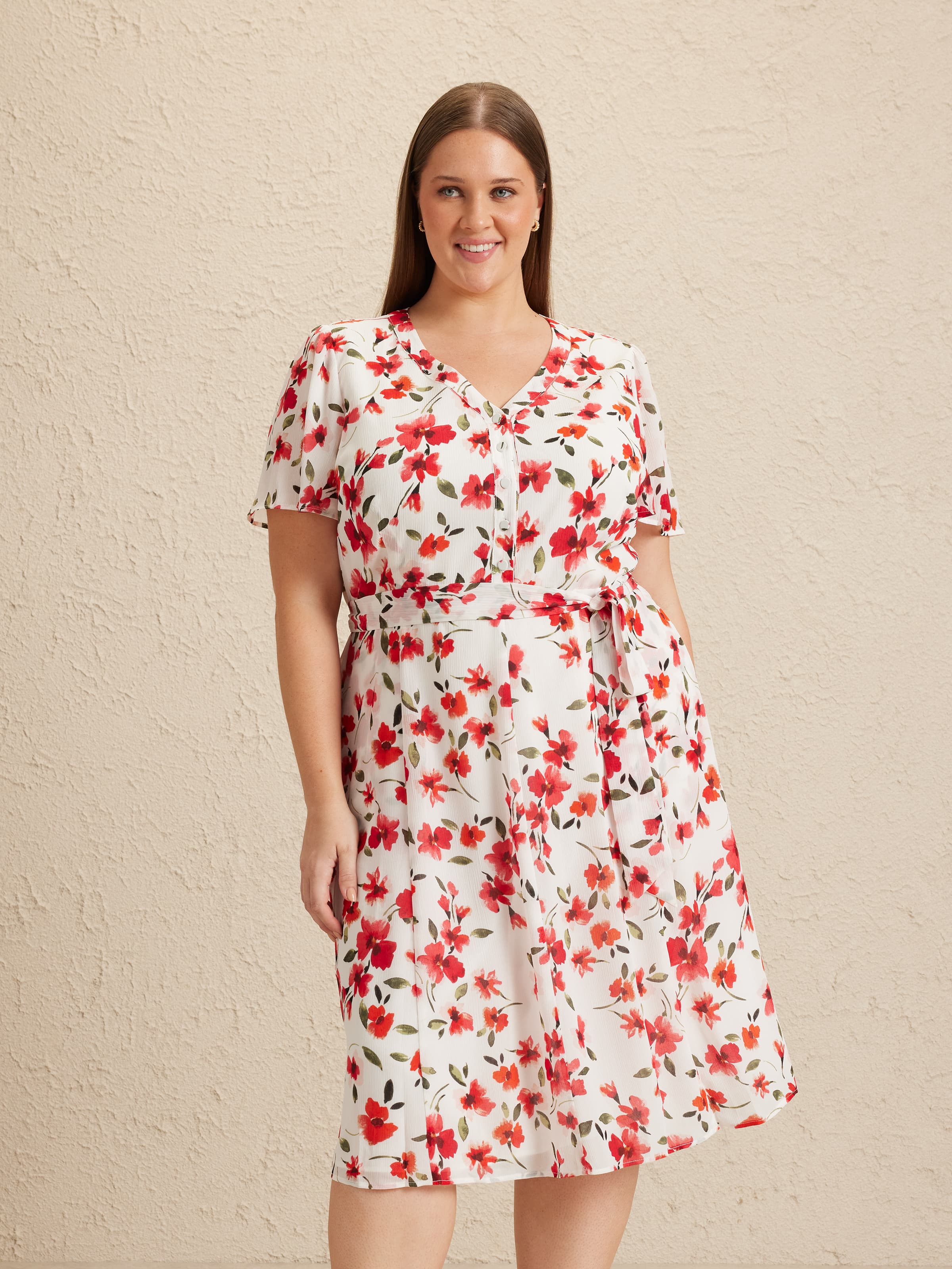 Curve Ava Dress Poppy Party - JacquiE Online