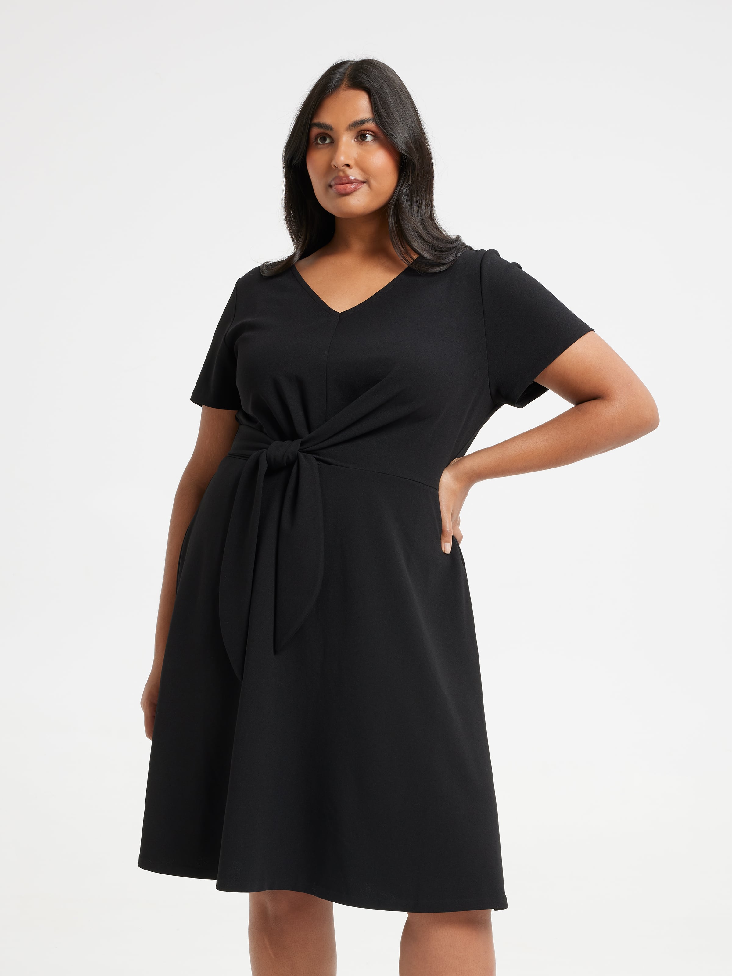 Curve Tilie Fit & Flare Dress Black - JacquiE Online