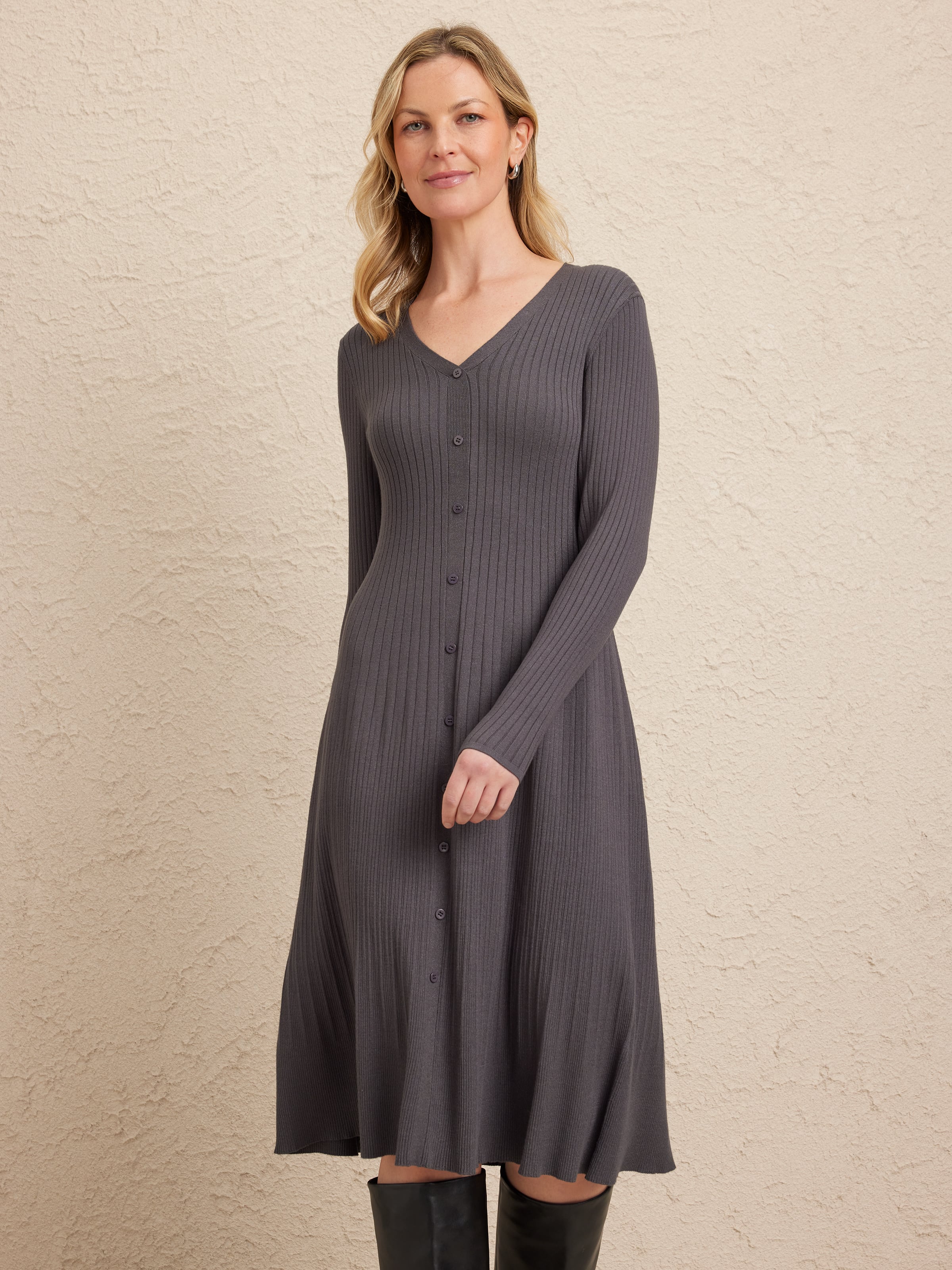 Lea Long Sleeve Knit Dress - JacquiE Online