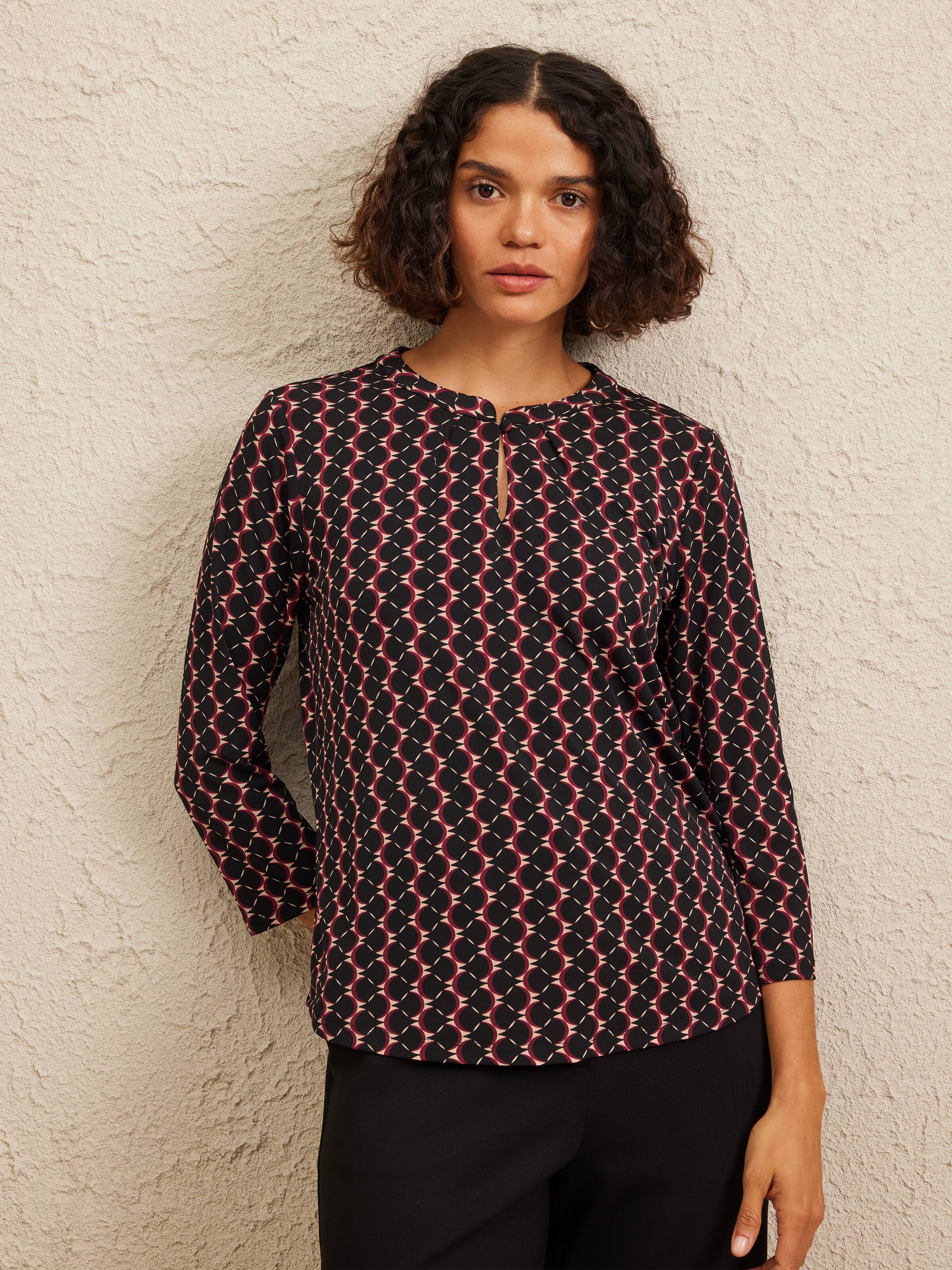3/4 Ethel Keyhole Jersey Top Teardrop Geo - Smiggle Online